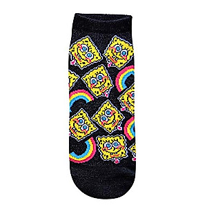 Hyp Spongebob Squarepants and Patrick Juniors/Womens 5 Pack Ankle Socks