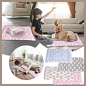 Dog Crate Bed Bed for Small Dogs Prime of Day Deals Crate Mats for Dog Cages Fluffy Plush Faux Fur Extra Thick Dog Bed Anti-Anxiety Cute Cozy Dog Bed Calming Dog Bed(16 in)