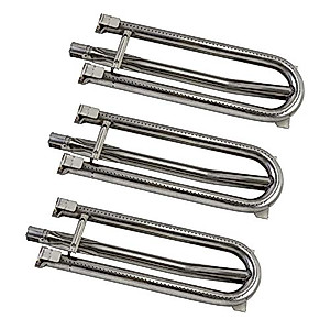 Folocy 19.125” Grill Burners BBQ Gas Grill Replacement Parts for DCS 27DBQR, DCS 30 BGB30-BQR, DCS 36 BGA36-BQARN, DCS 48 BGA48-BQRL, Brinkmann 810-8905-S 810-8907-S, Stainless Steel Pipe Tube