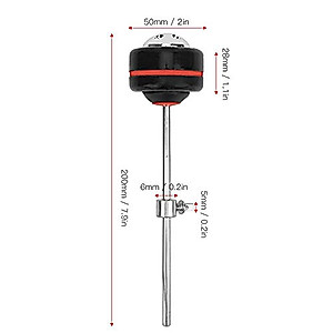 LetCart High-End Drumstick-Drum Beater Hammer Musical Instrument Accessories Metal + Silicone(黑色)