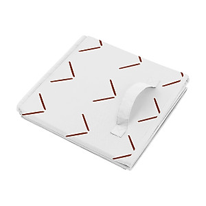 Sweet Jojo Designs Orange Arrow Foldable Fabric Storage Cube Bins Boxes Organizer Toys Kids Baby Childrens - Set of 2 - Rust White Chevron Geometric Herringbone Mod Dino Modern Dinosaur Boho Dinosaurs