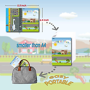 Magnetic Portable Playboard Cars Planes Boats Airport Country Farm Vehicles (39 Pcs)