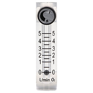 Panel Type Meter, 0‑5LPM Adjustable Air Meter High Accuracy Flowmeter with Scales Panel Mount Type Gas Meter, Science Lab Flowmeters