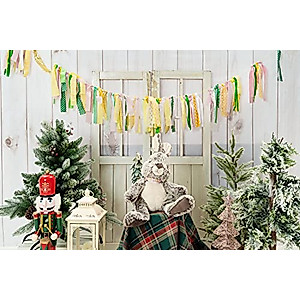 Harfirbe 7x5ft/2.2x1.5m White Wood Backdrops Wooden Backgrounds for Photography Studio