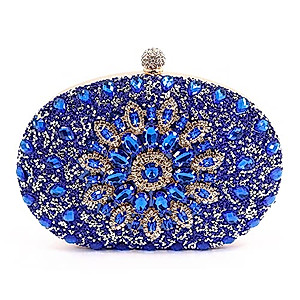 Naimo Beaded Rhinestone Evening Bag Crystal Clutch Purses for Women Wedding Party Bridal Handbag