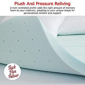 Empyrean Bedding Mattress Topper - 3 Inch Memory Foam Mattress Topper, Gel Infused Cooling Mattress Pad, King Size.