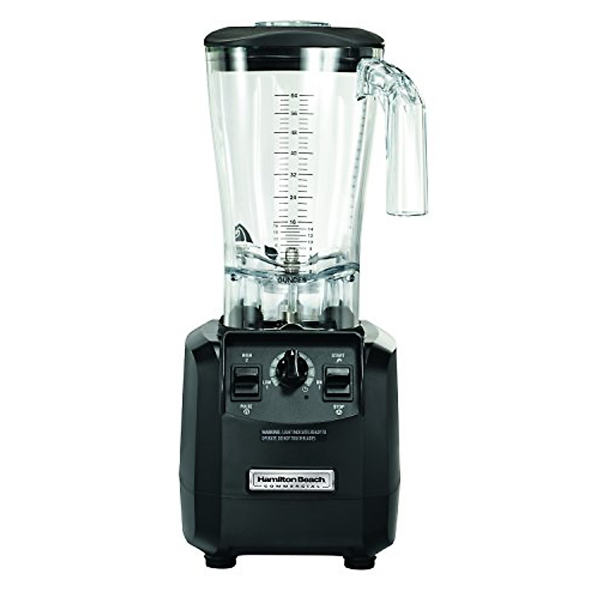 Hamilton Beach Commercial HBH550 The Fury Blender, 3 hp, 2 Speeds, Pulse, 64 oz./1.8 L Cutter Assembly Polycarbonate Container, 18.04" Height, 8.89" Width, 8.07" Length, Black