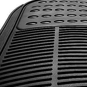 FH Group Automotive Floor Mats - Heavy-Duty Rubber Floor Mats for Cars, Universal Fit Full Set, ClimaProof Floor Mats, Trimmable Floor Mats For Most Sedan, SUV, Truck Floor Mats Black