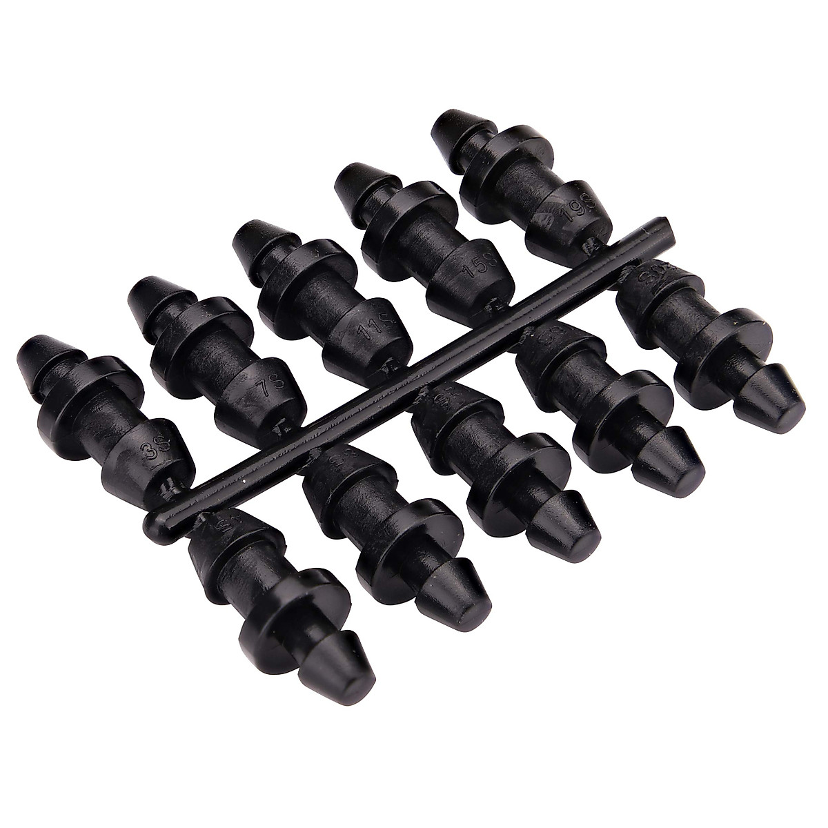 Raindrip 646050B Goof Plugs for Drip Irrigation Supply Tubing, Plug Unneeded Holes in Tubing, Plastic, 50-Pack, Black