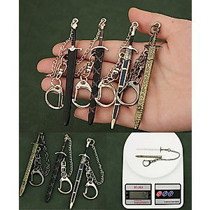 Koelin GOT Sword Keychain Jon Snow Longclaw Sword Mini Sword Key chain katana Action Figure Accessories for Men Women Boy Gift