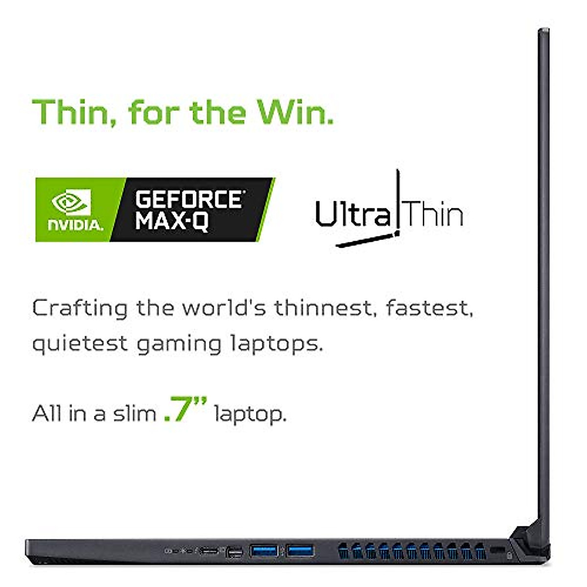 Acer Predator Triton 500 PT515-52-73L3 Gaming Laptop, Intel i7-10750H, NVIDIA GeForce RTX 2070 SUPER, 15.6" FHD NVIDIA G-SYNC Display, 300Hz, 16GB Dual-Channel DDR4, 512GB NVMe SSD, RGB Backlit KB