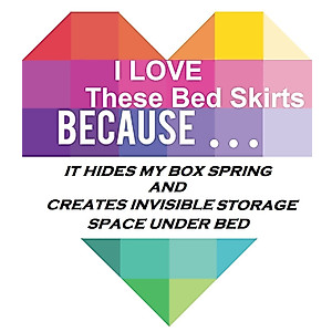 Elegant Comfort Top-Knot Tassle Pompom Fringe Ruffle Skirt Around Style Elastic Bed Wrap- Wrinkle Resistant 16 inch Drop, Queen/King, White