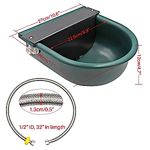 MUDUOBAN Automatic Dog Water Bowl Cattle Horse Float Valve Sheep Goat Calf Sow Large Animal Waterer by Livestocktool