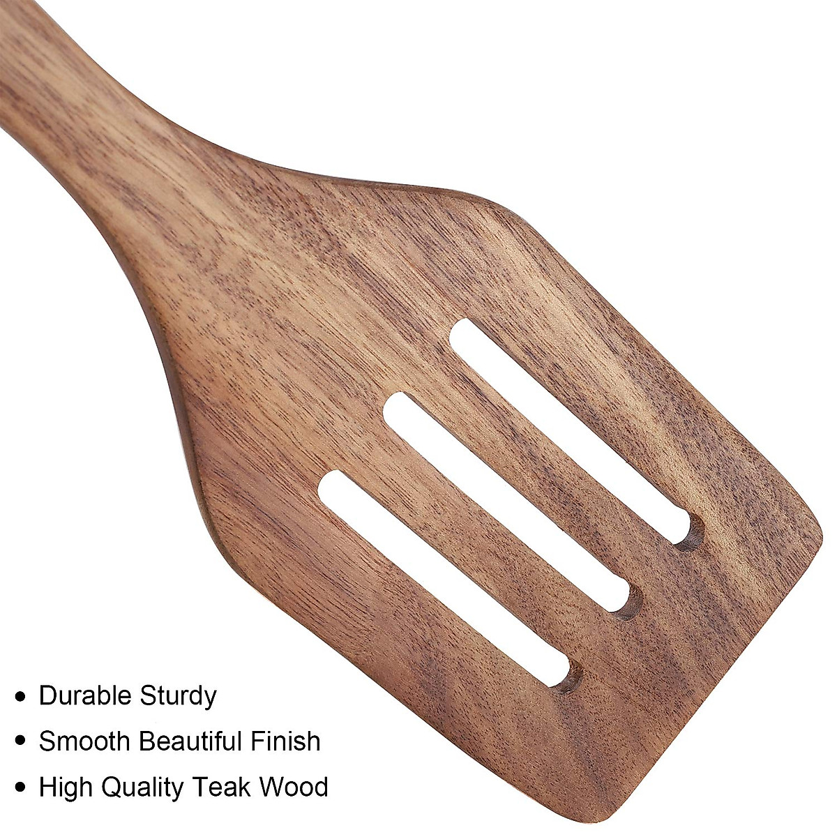 Wooden Cooking Utensils Set 4-Piece Wood Kitchen Utensil Set for Non Stick Cookware Wooden Spatula,Fork,Turner,Ladle,Strainer Spoons