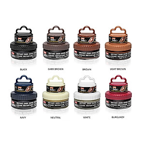 Moneysworth & Best Instant Shoe Shine Cream Kit with Dauber, Black, 50 ml