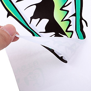 Homyl 2 Pieces Waterproof Shark Teeth Mouth Decals Sticker for Kayak Canoe Fishing Inflatable Boat Surfboard Car Bumper Laptop Window - Green