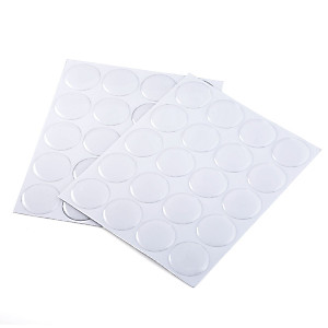 Beadaholique 100-Piece Epoxy Stickers for Bottle Cap Pendants, 1-Inch, Clear