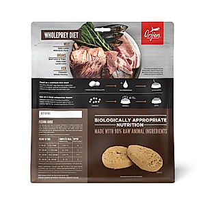 ORIJEN Regional RED Freeze Dried Medallions Dog Food & Topper, Grain Free Dog Food, WholePrey Ingredients, 6oz