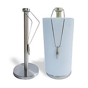 Experience The Difference with Our Revolutionary Paper Towel Holder. Simplify Your Kitchen or Dining Routine, Keep Your Countertop Organized, and Enjoy The Convenience You Deserve. (Silver)