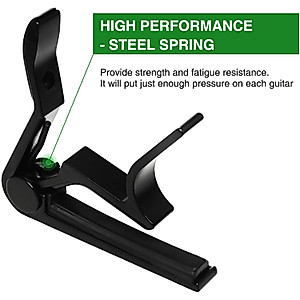 Guitar Capo, 6-String Acoustic & Electric Guitar Capo,Guitar Capo Acoustic(Black)