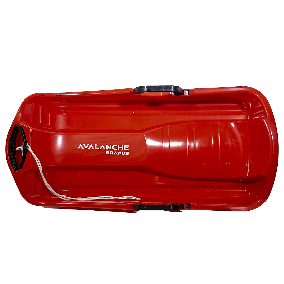 Avalanche Brands | Downhill Kids Snow Sled with Brakes | Red | Safe for All Ages