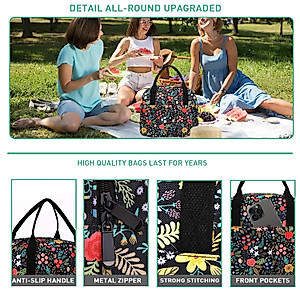 VLM Lunch Bag,Lunch Box for Women Men,Reusable Insulated Lunch Tote,Small Leakproof Cute Lunch Cooler with High Capacity for Work,Picnic,Camping