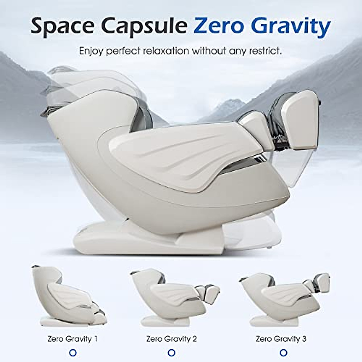 BOSSCARE Massage Chair SL Track Massage Chair Recliner, Zero Gravity Full Body Airbag Massage Chair with Body Scan Bluetooth Heat AI Control Foot Roller Handrail Shortcut Key, R8686 Gary