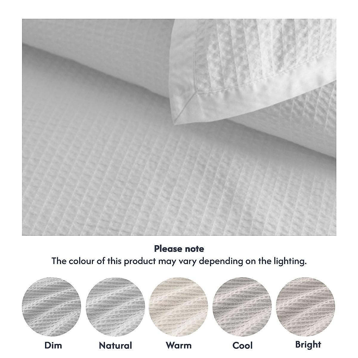 Waffle Duvet Cover King - 100% Cotton Waffle Weave White Duvet Cover King Size - Soft and Breathable Duvet Cover Set for All Seasons - 3 PCs Set - (King, 104"x90")