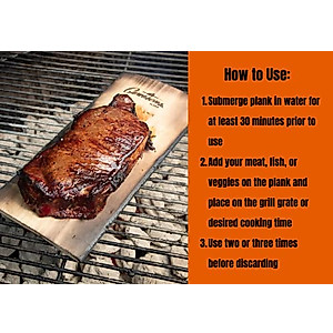 Grilling Planks - 12 Pack Cedar - Premium Extra Thick 1/2 Inch Western Cedar for Barbecue Salmon, Seafood, Steak, Burgers, Pork Chops, Vegetables and More!