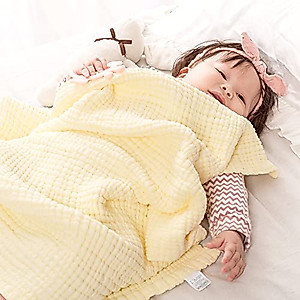 L'Ange Baby-Bath Towel-9 Layer, 28 x 47 Inches, Pink, Cotton Muslin Nap Time Blanket for Toddlers, Kids & Home, Soft, Ultra Absorbent, Suitable for Delicate Skin, Medical Grade Packaging