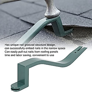 Shingle Removal Tool, High Carbon Steel 29.7cm Length Nail Installer Pry Bar Roofing Repairs Tools Roof Shingle Remover Heavy Duty Nail Puller for Roof Panel Installation and Removal