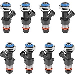 Fuel Injectors Compatible with Chevy Silverado 1500 2500 3500 Tahoe Replacement for GMC Sierra 1500 2500 3500 Tahoe 4.8L 5.3L 6.0L 2001-2006 Replace 17113553 FJ315 17113698 8pcs 4 Holes Injector