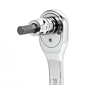 Powerbuilt Hex Bit Socket Set, 8 Piece, 3/8 Inch Drive Metric, Sizes 3-10mm, Ball End Sockets, Storage Rail - 642405