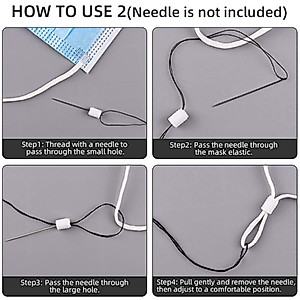 OCEANTREE Cord Locks for Mask, Elastic Adjuster Silicone Cord Stopper No Slip Earloop Toggles for Drawstring Buckle Clasp