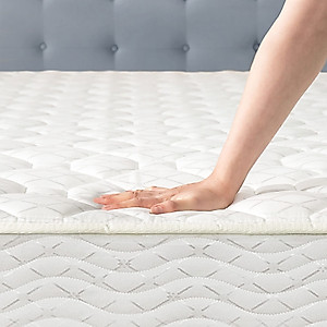 Best Price Mattress 6 Inch Tight Top Innerspring Mattress - Comfort Foam Top with Bonnell Spring Base, CertiPUR-US Certified Foam, TwinXL, White