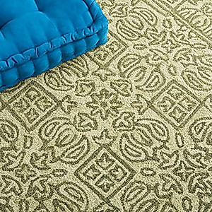 Safavieh Dip Dye Collection Area Rug - 5' x 8', Green, Handmade Oriental Diamond Wool, Ideal for High Traffic Areas in Living Room, Bedroom (DDY151Y)