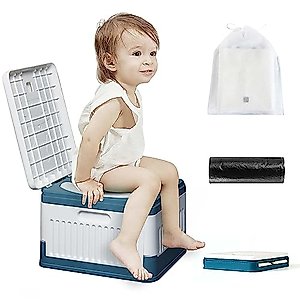 Foldable Potty, Portable Potty Seat For Toddler in Travel，Kids boys&Girls Training Toilet Seat, In Urgent Toilet, Moblie toilet in Car, For Camping, Outdoor, Indoor