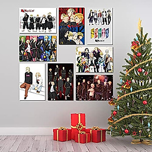ePanda Tokyo anime merch Revengers Poster,Hanagaki Takemichi Posters Art Print for Kids Boy Bedroom Living Room Home Wall Decor,Set of 8 pcs,11.5x16.5 inches