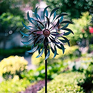 VEWOGARDEN 360° Outdoor Wind Spinner, Wind Sculpture Spinner with Metal Stake, Yard Art Decor for Patio, Lawn & Garden 63 * 13