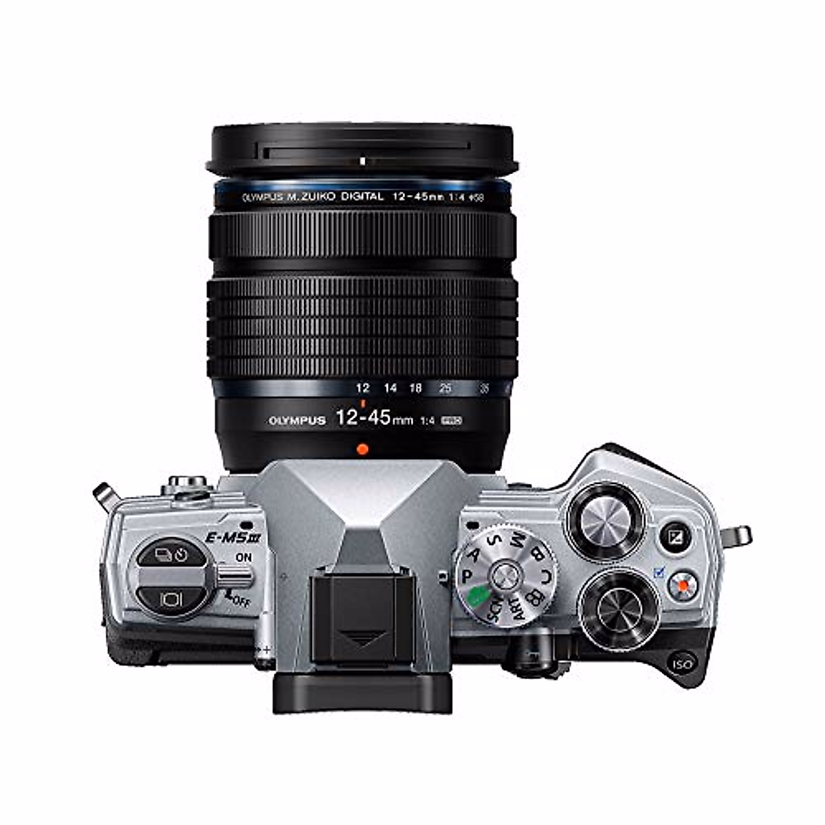 Olympus OM-D E-M5 Mark III Silver Body with Black M.Zuiko Digital ED 12-45mm F4.0 PRO Lens Kit