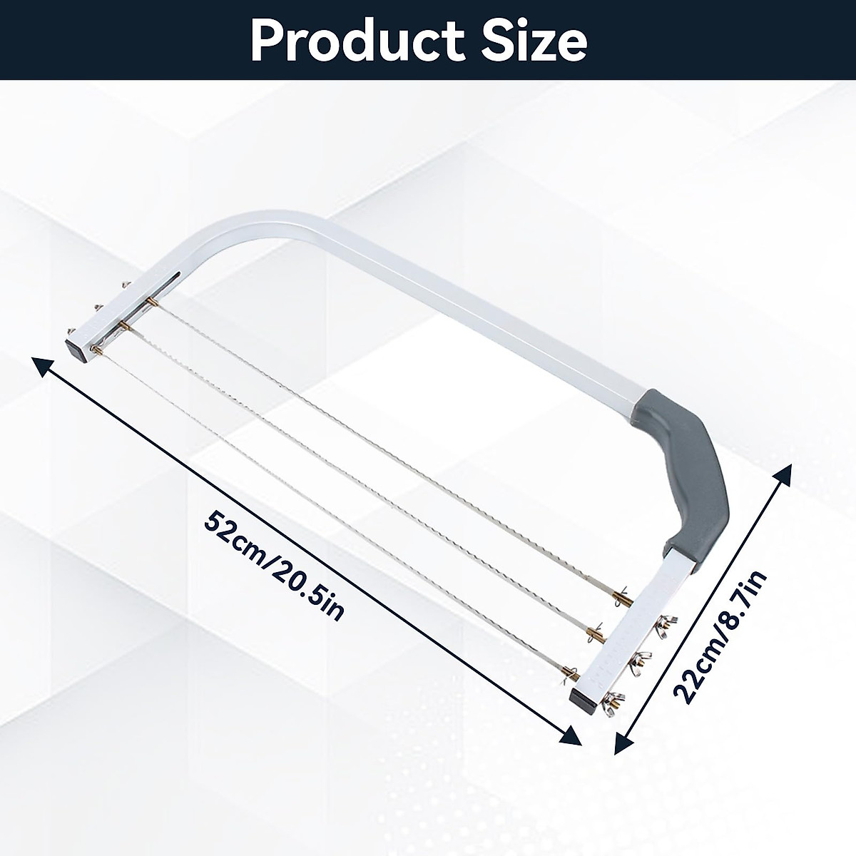 Adjustable Cake Leveler, Professional Layer Cake Slicer Cutter with 3 Stainless Steel Blades Baking Accessories for Bread Loaf Cake