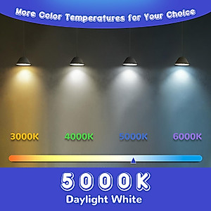 MAXvolador G25 LED Globe Light Bulb 60W Equivalent, Daylight White 5000K E26 Vanity Light Bulbs for Bathroom Makeup Mirror, Round Bulb Non-Dimmable 8-Pack