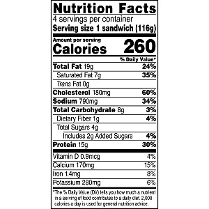 Jimmy Dean Delights Bacon, Spinach, Onion Egg'wich, 4 Count