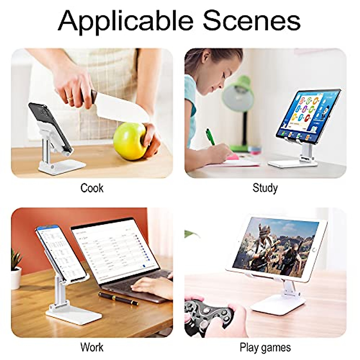 Yellow Lemon Bee Foldable Desktop Cell Phone Holder Portable Adjustable Stand for Travel Desk Accessories