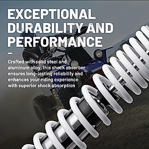 OUMURS Adjustable Front Shock Absorber Compatible with Yamaha Banshee 350 YFZ350 1987-2006 Replace 3GG-23350-10-P0 3GG-23350-20-35 3GG-23350-20-6W White Spring ATV 368mm