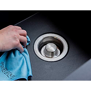 SinkSense 3.5" Disposal Flange Drain with Stopper, Stainless Steel