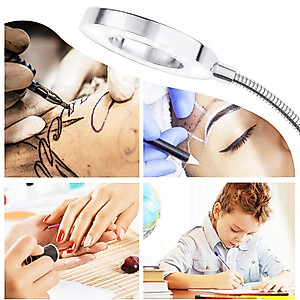 JimKing Ring Light, Tattoo Light Desk Lamp, LED Book Light with Clip, USB Bed Lamp for Live Show, Reading, Tattoo, Make Up, Manicure