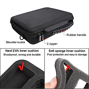 Hard Case for GoPro Hero 11/10/9/8/7/2018/6/5 Blcak/4 Silvery Action Camera, Accessories Carrying Storage Shoulder Bag with Strap