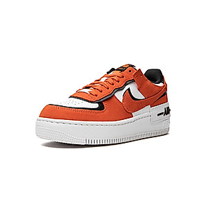 Nike Women's AF1 Shadow Basketball Shoes, Rush Orange/Black-guava Ice, 7.5