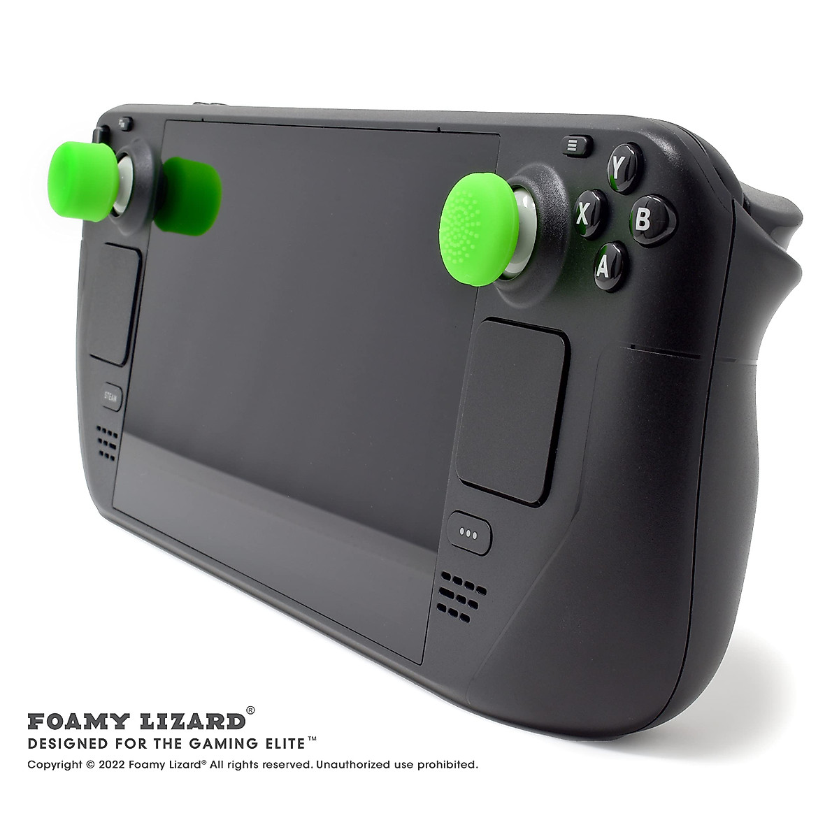 AceShot Thumb Grips (8pc) for Xbox One (Series X, S) & Steamdeck by Foamy Lizard – Sweat Free 100% Silicone Precision Raised Antislip Rubber Analog Stick Grips For Xbox One Controller (8 grips) GREEN